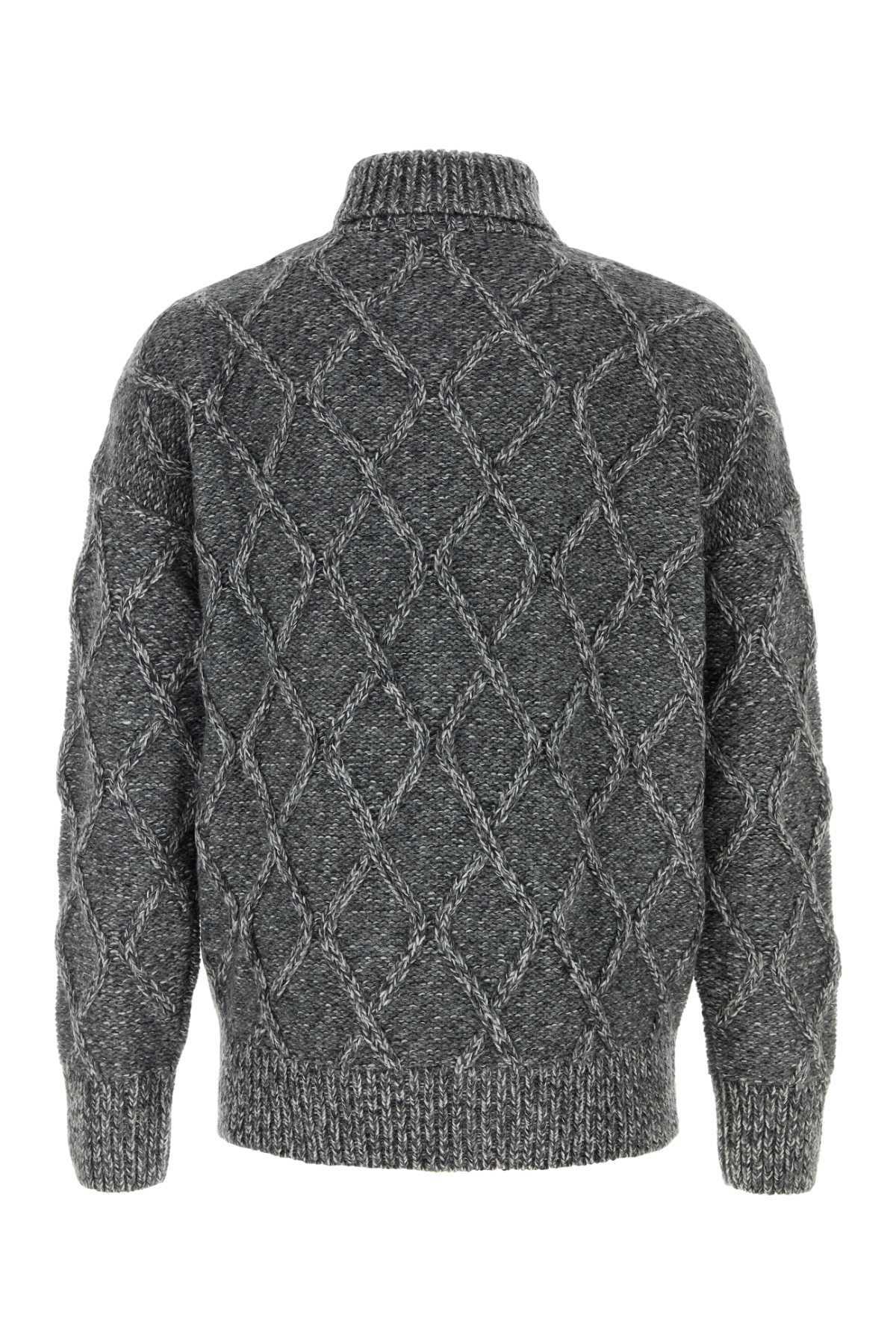 Hugo Boss Melange Grey Nylon Blend Estupendo Sweater Hugo Boss