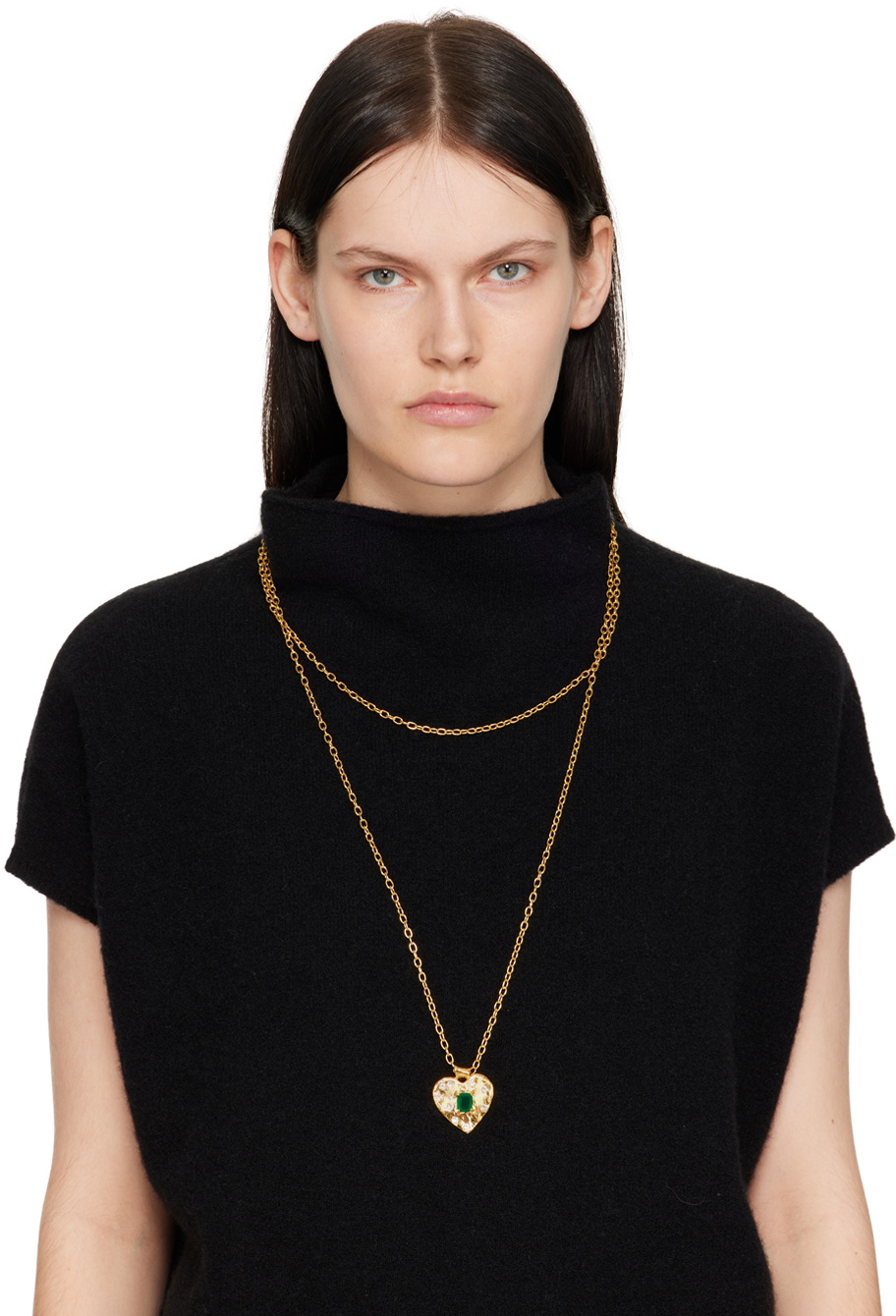 Mondo Mondo Gold Super Heart Necklace Mondo Mondo