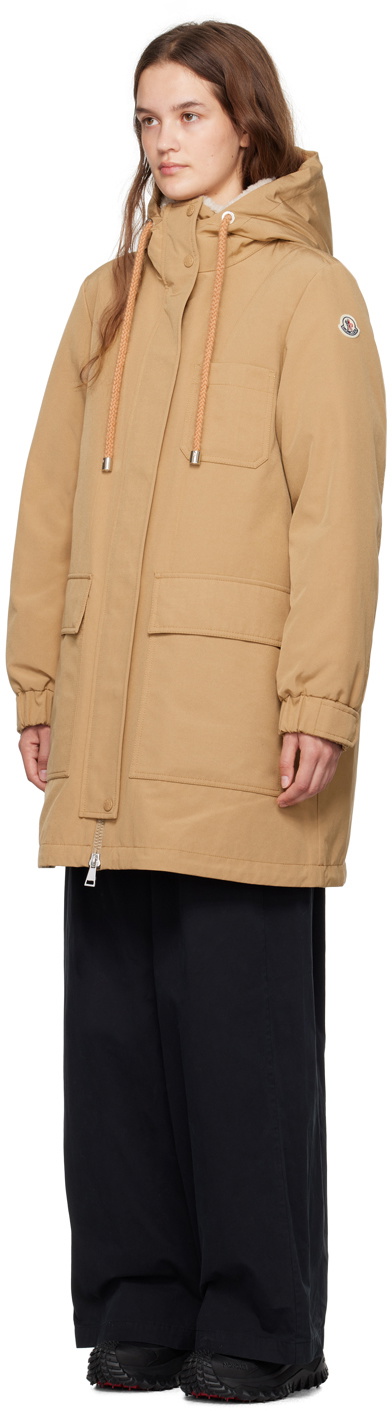 Moncler Beige Urfe Down Coat Moncler