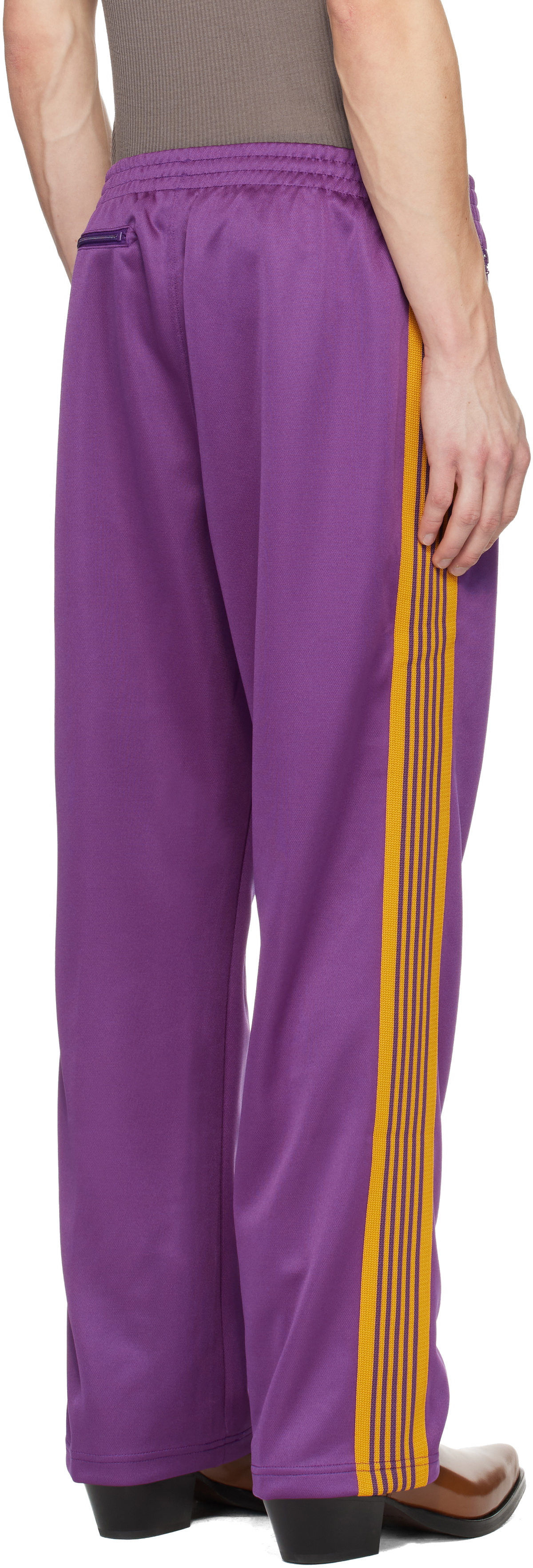 NEEDLES Purple Poly Smooth Track Pants Needles