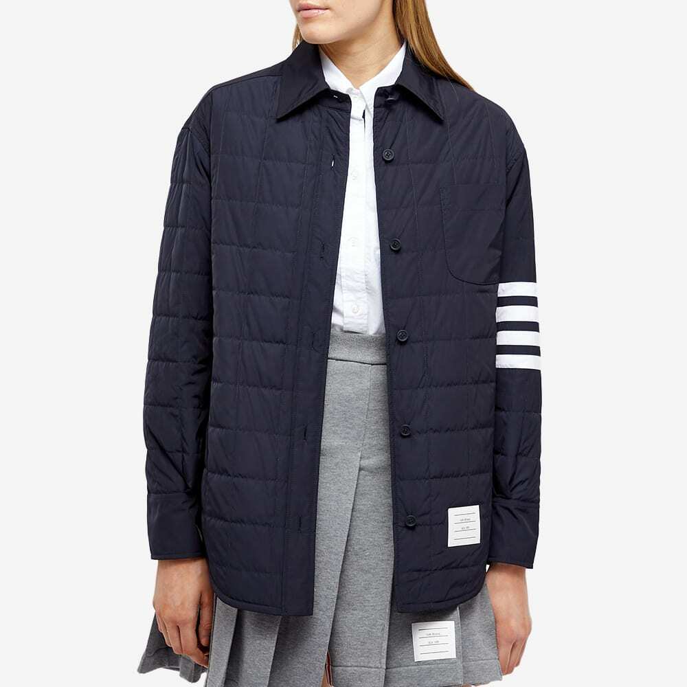 Thom Browne Women's Quilted Down Jacket in Navy Thom Browne