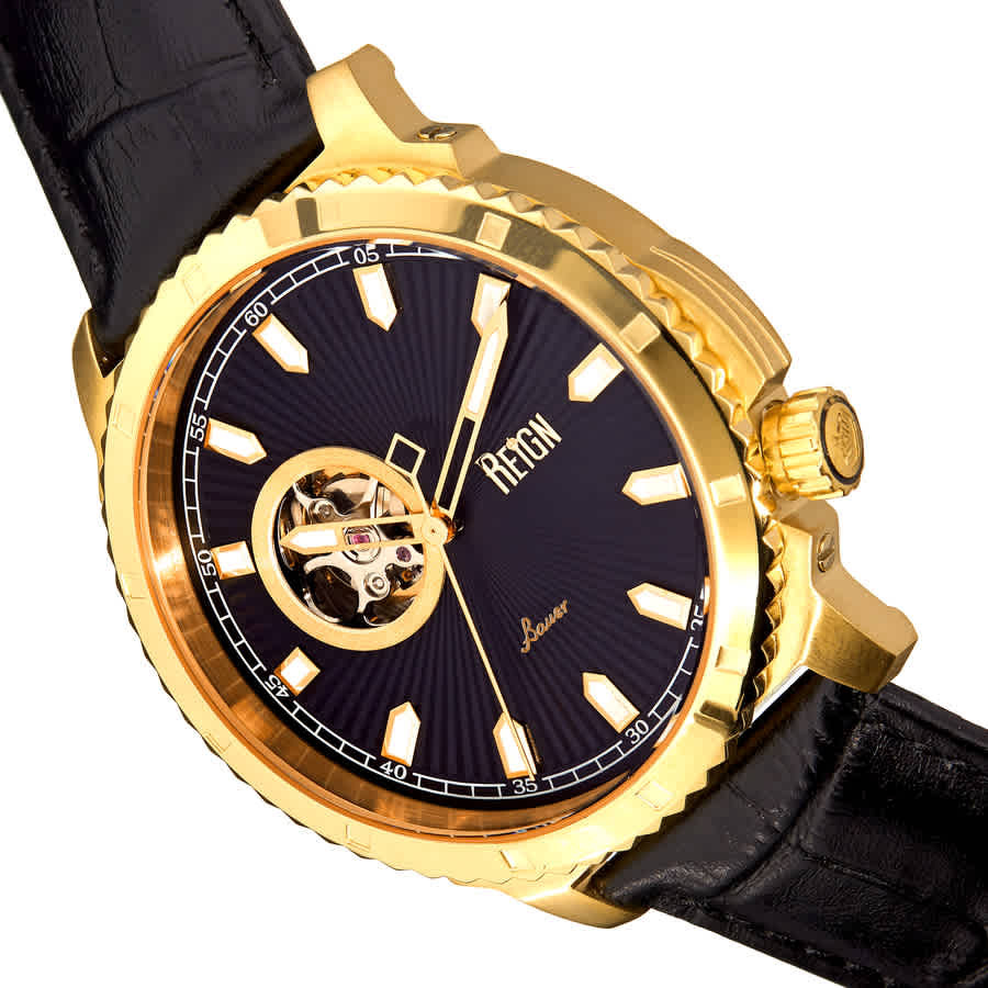 Reign Bauer Automatic Black Dial Mens Watch REIRN6004 Reigning Champ