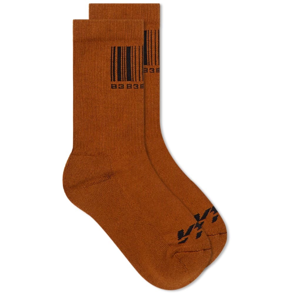 VTMNTS Women's Barcode Socks in Brown VTMNTS