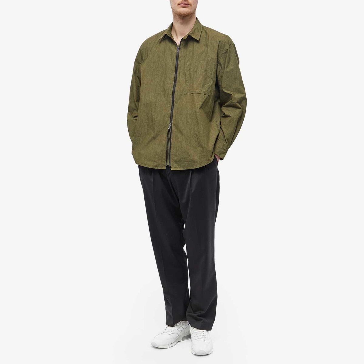 FrizmWORKS Men's Full Zip Shirt in Olive FrizmWORKS