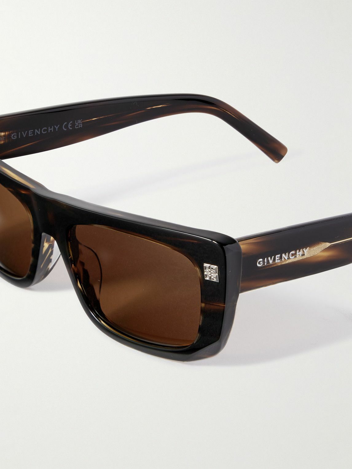 Givenchy - GV Day Square-Frame Marbled Acetate Sunglasses Givenchy