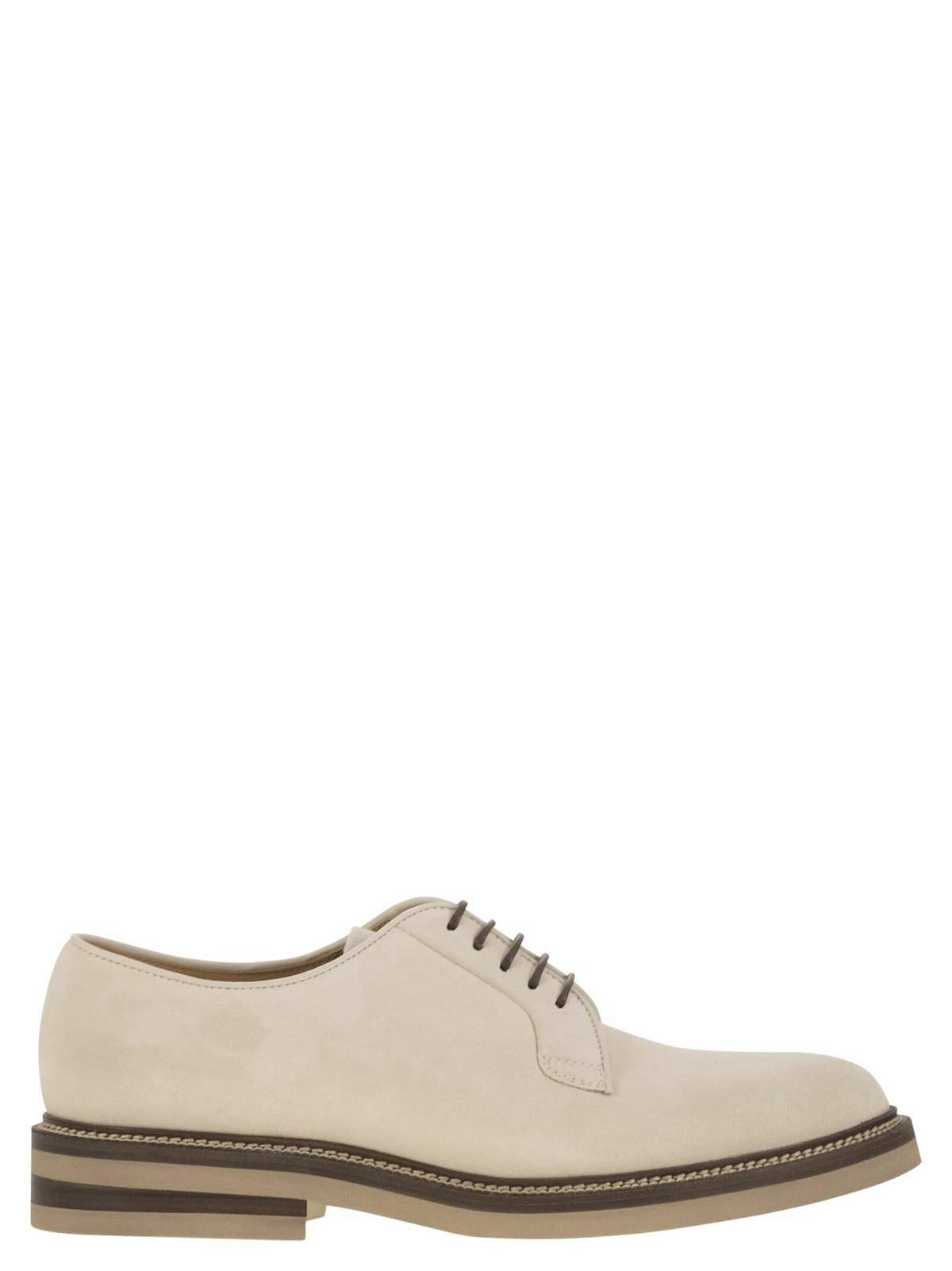 Brunello Cucinelli Suede Lace-up Shoe With Contrasting Midsole Brunello ...