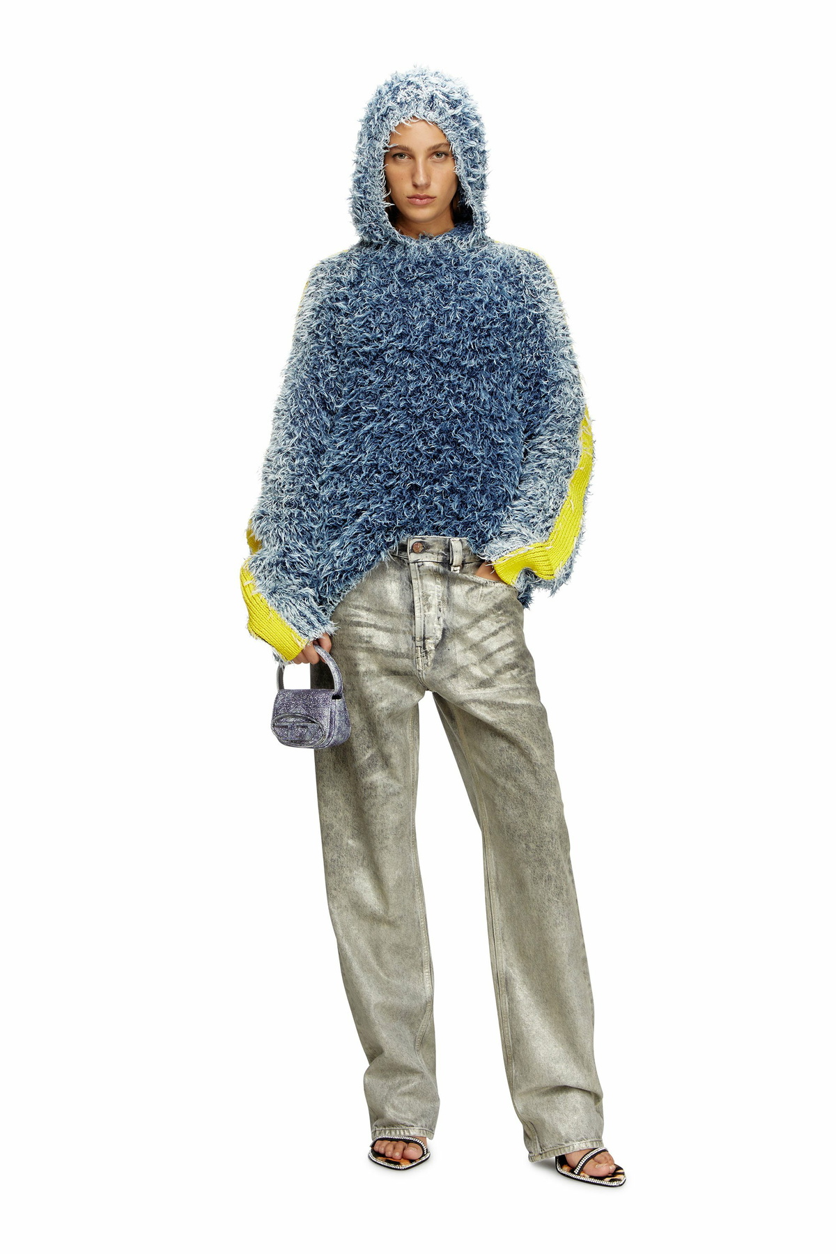 Diesel Iconic mini bag in shimmer fabric - Crossbody Bags Womens in ...