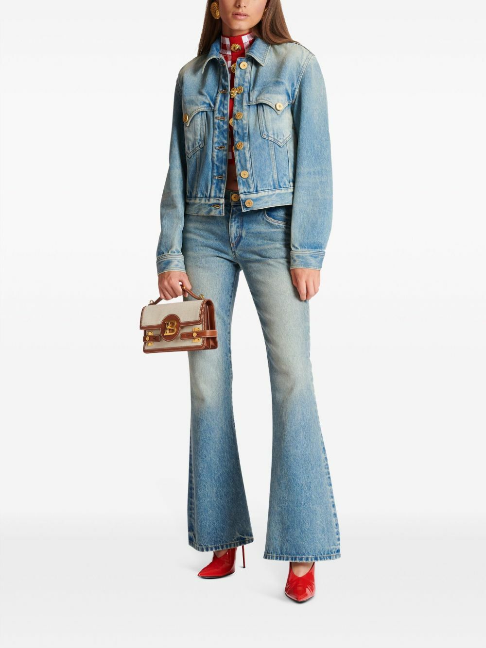 Balmain Blue Washed Denim Jacket Balmain