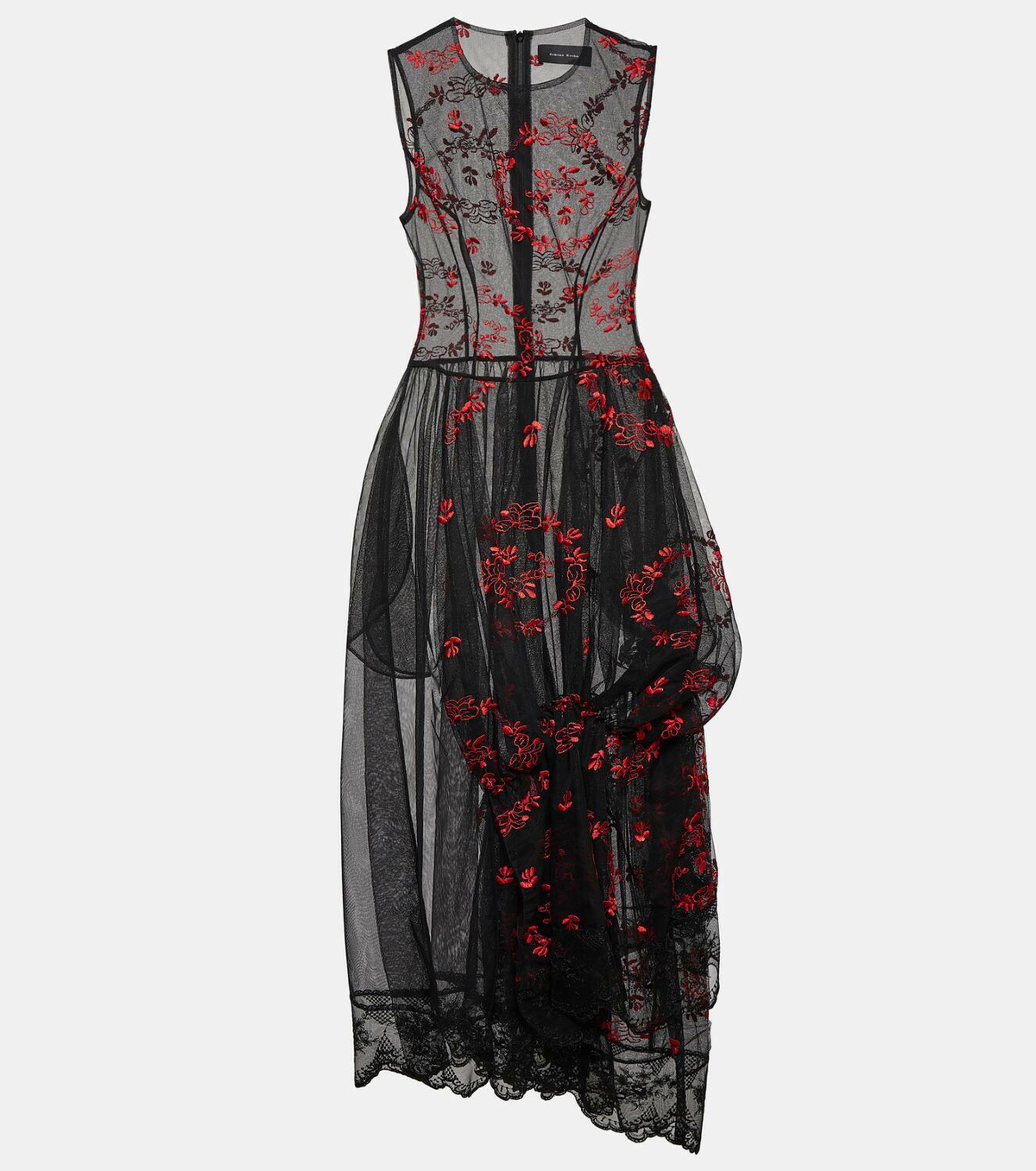 Simone Rocha Embroidered lace midi dress Simone Rocha