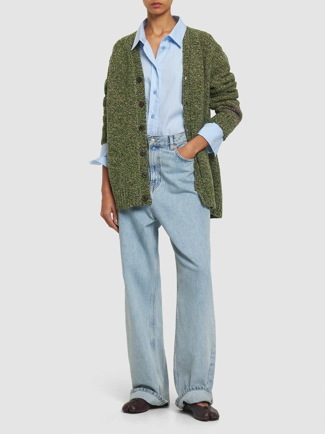 MAISON MARGIELA - Wool Blend Knit Cardigan Maison Margiela