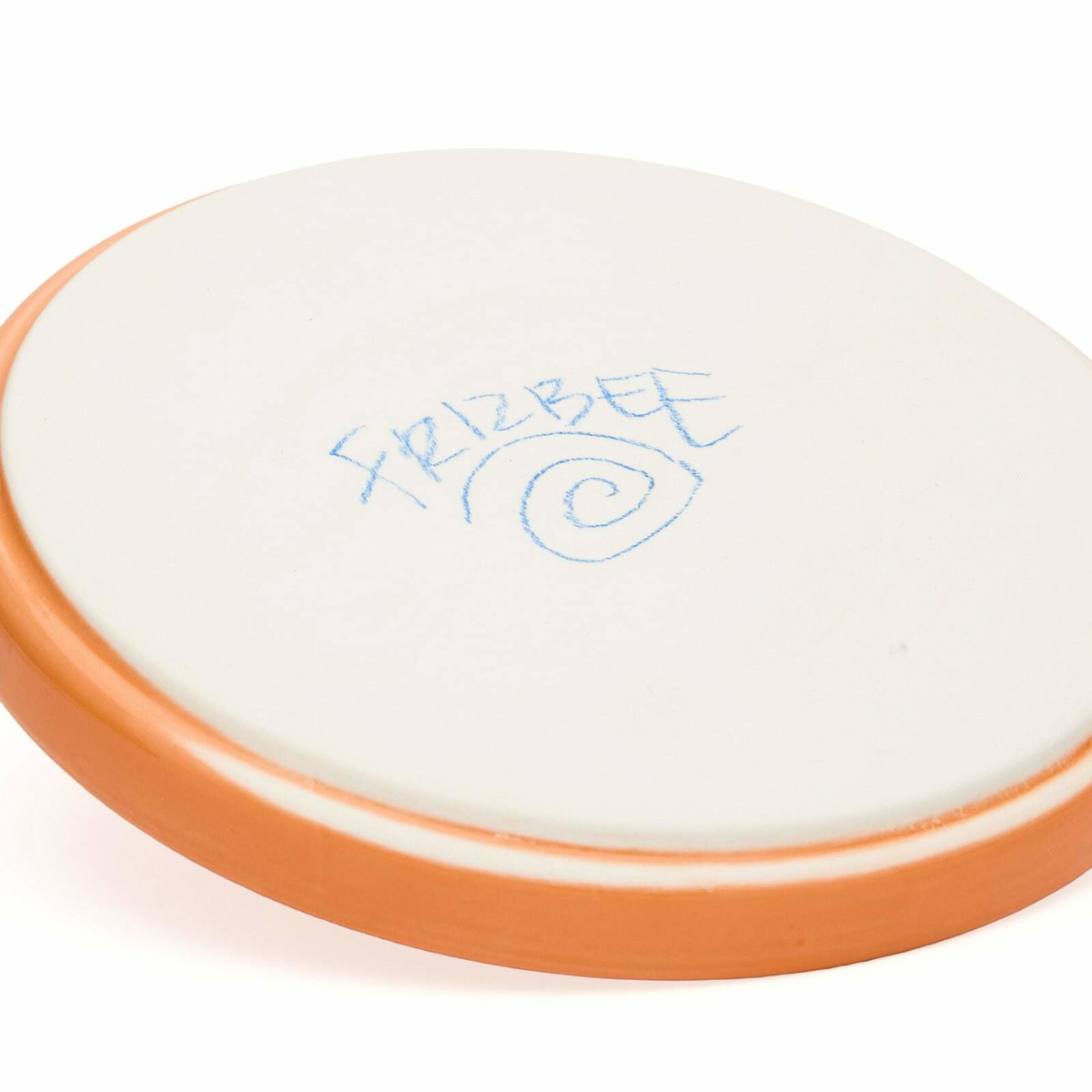 Frizbee Ceramics Baby Plate Kawaii in Orange Smile Frizbee Ceramics