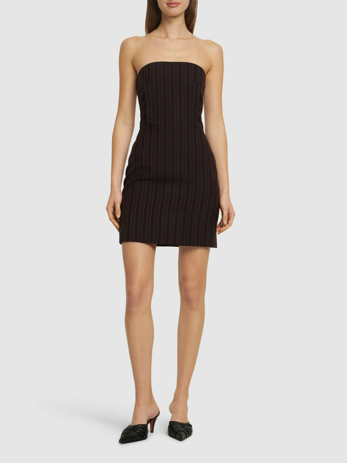 ALEXANDER MCQUEEN Pinstriped Wool Mini Dress Alexander McQueen