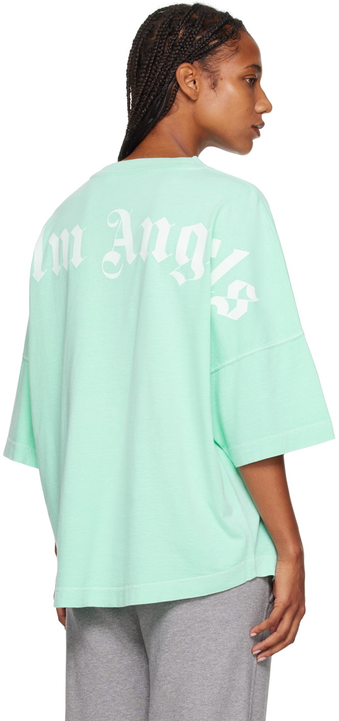 Palm Angels Green Cotton T-Shirt Palm Angels