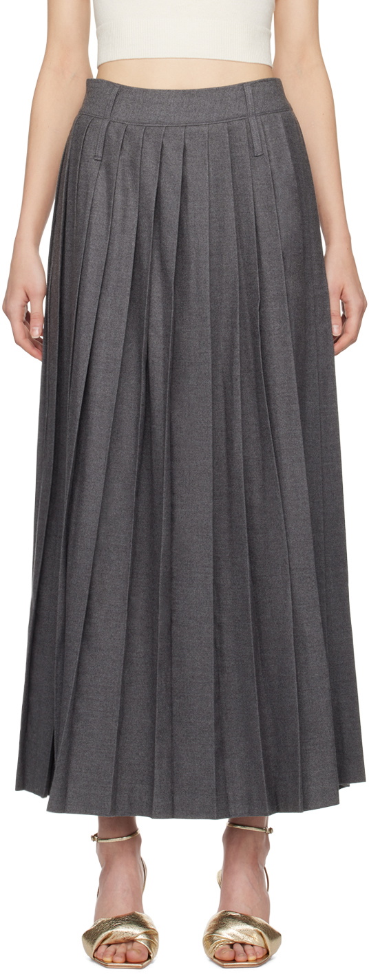 The Frankie Shop Gray Bailey Maxi Skirt The Frankie Shop