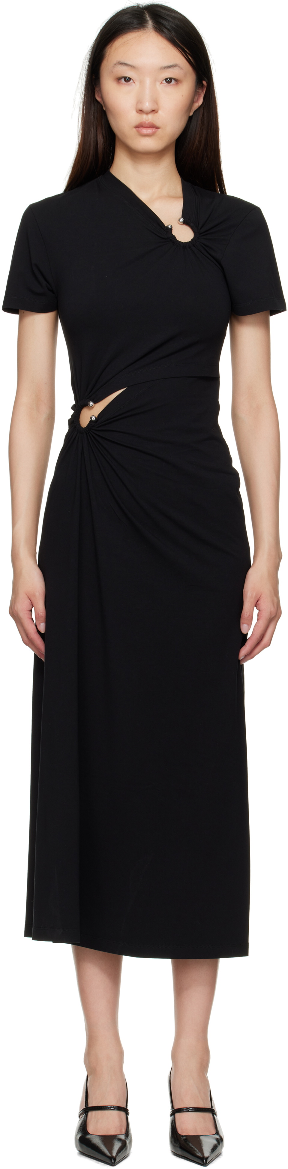Rabanne Black Piercing Maxi Dress Paco Rabanne