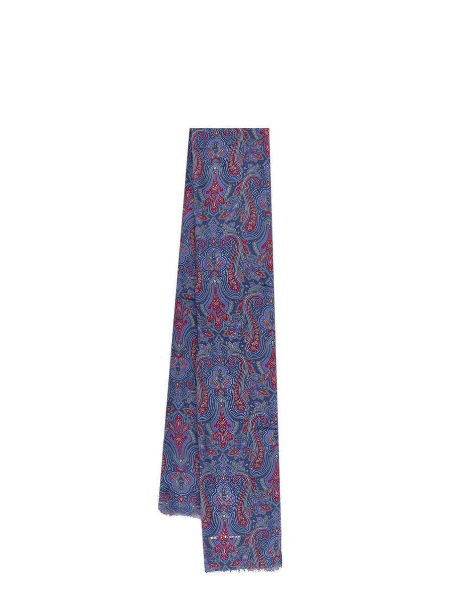 Kiton Ciro Paone Scarf Blue Mens Kiton