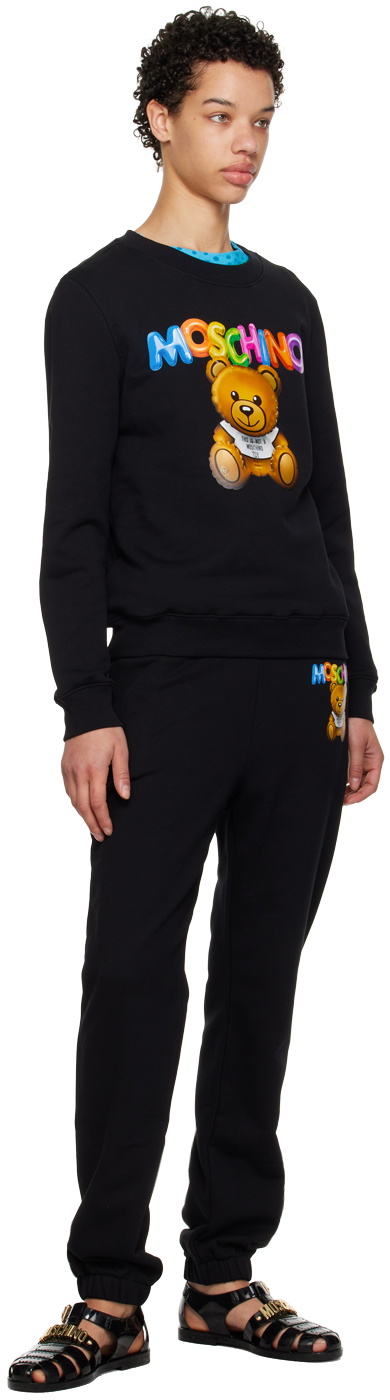 Moschino Black Inflatable Teddy Bear Sweatshirt Moschino