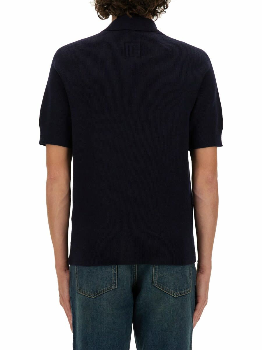 Balmain Merino Wool Polo Shirt Balmain