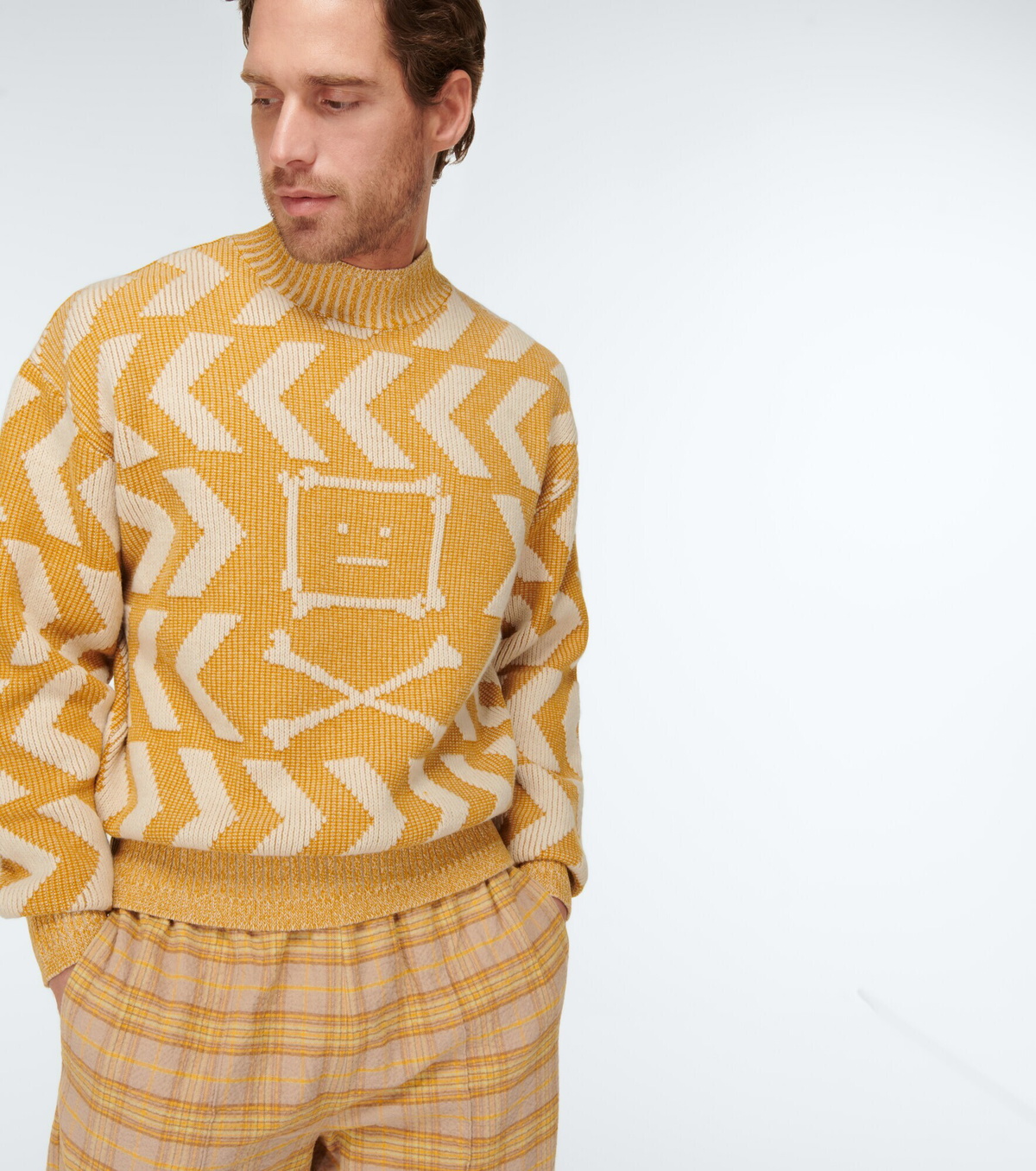 Acne Studios - Face wool and cotton sweater Acne Studios