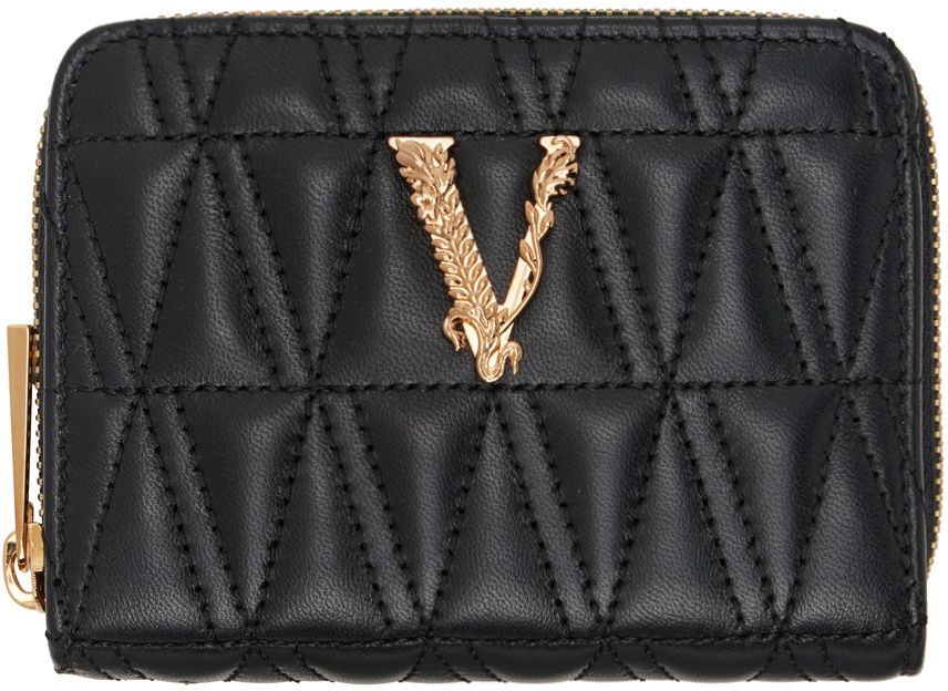Versace Black Barocco V Wallet Versace