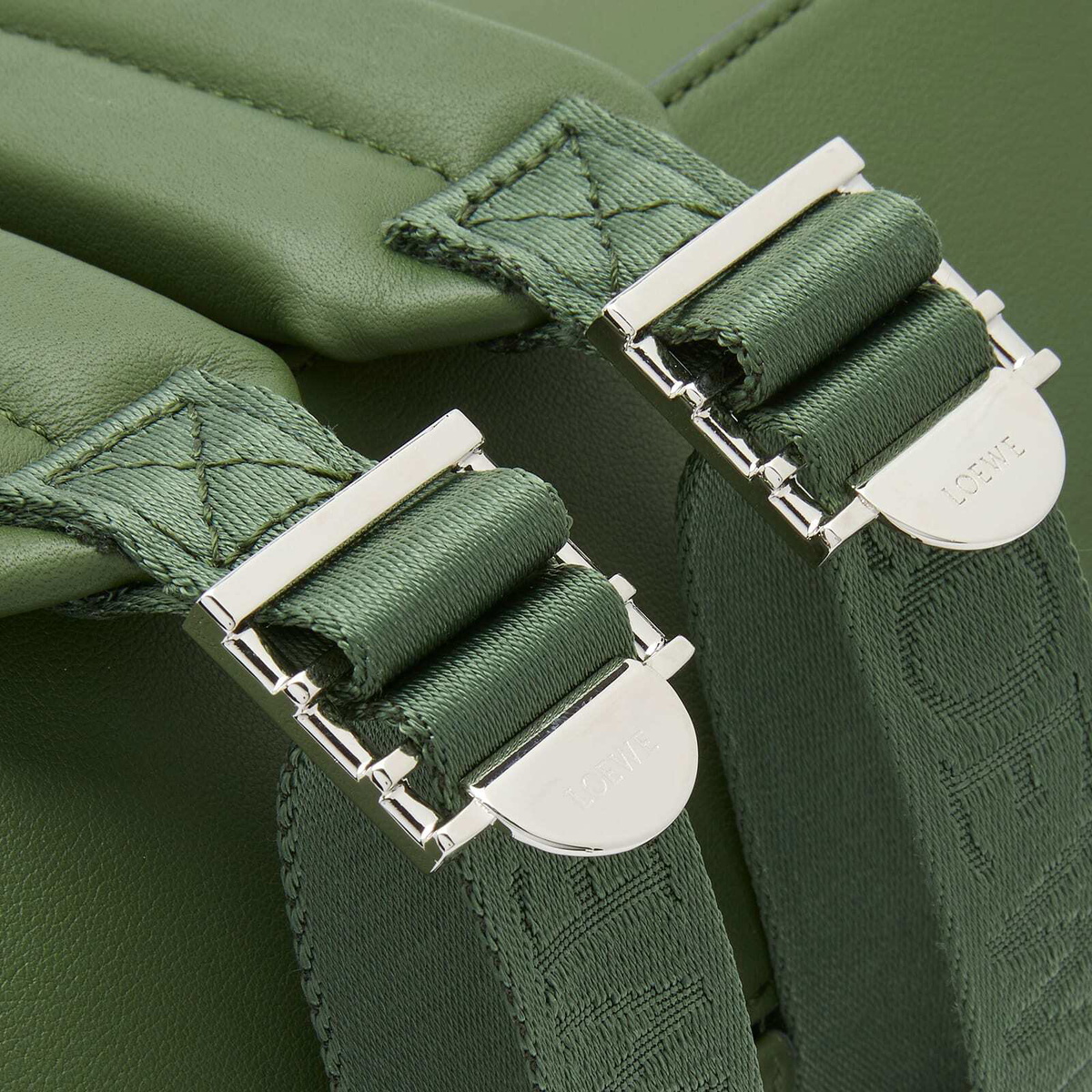 Loewe Men's Convertible Small Backpack in Hunter Green Loewe