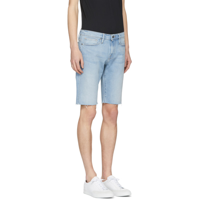 Frame Denim Blue LHomme Cut Off Denim Shorts Frame Denim
