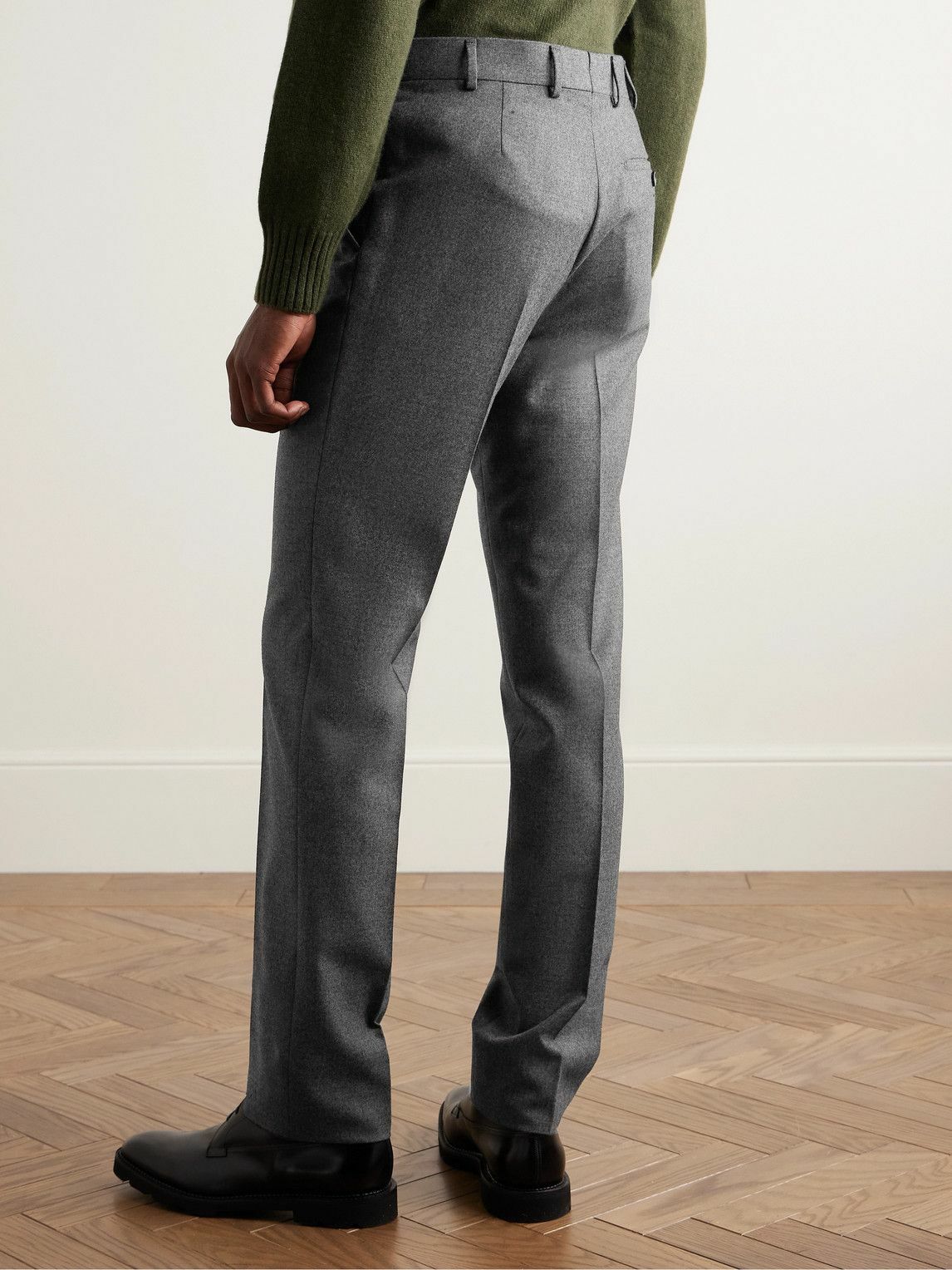 Kingsman - Slim-Fit Straight-Leg Pleated Wool Trousers - Gray Kingsman
