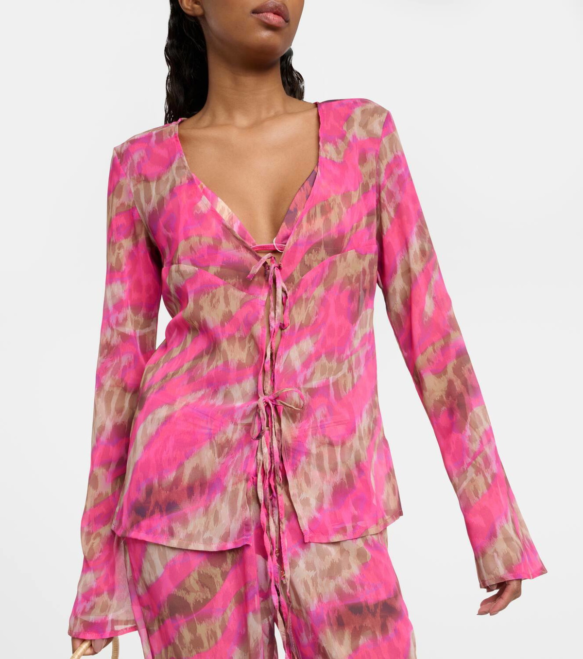 Bananhot Vanessa tie-front beach cover-up Bananhot