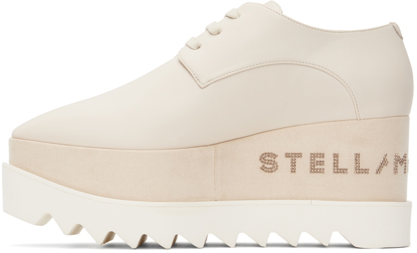 Stella McCartney Beige Elyse Logo Platforms Derbys Stella McCartney