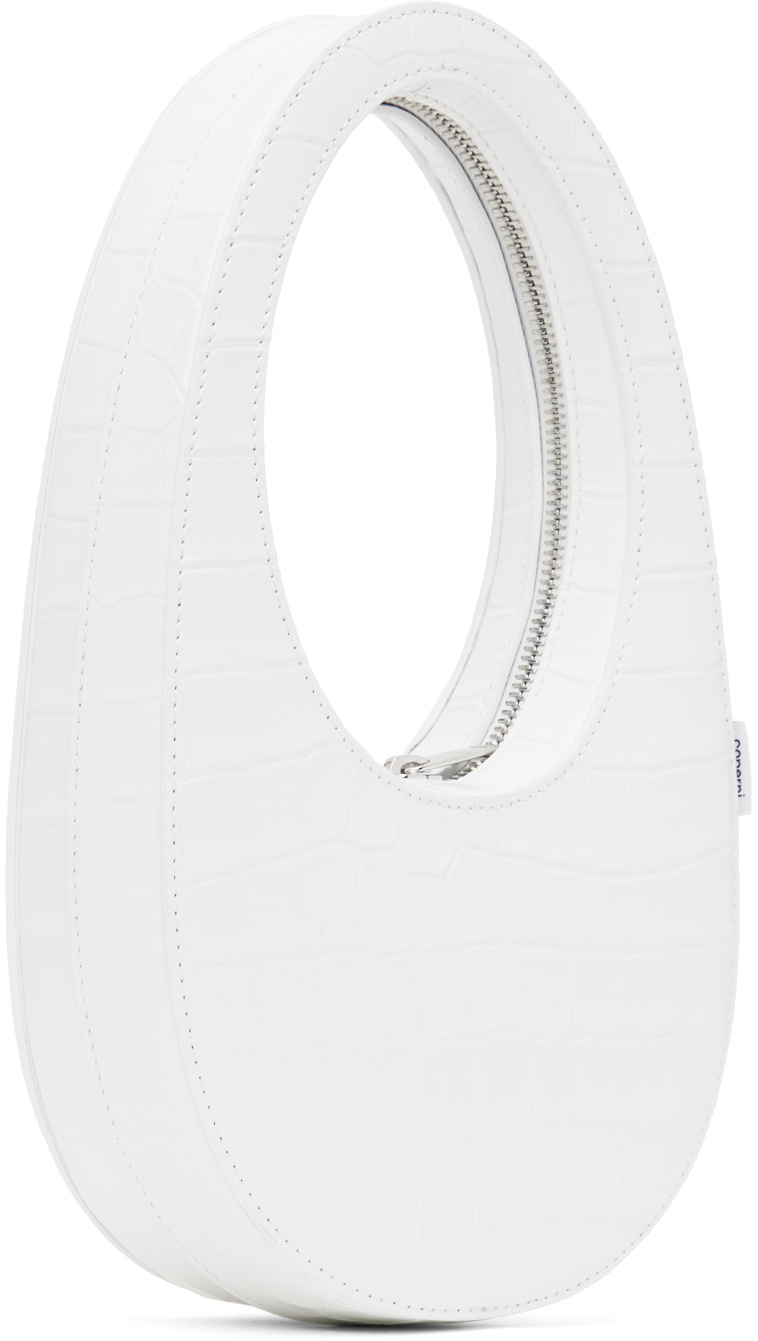 Coperni White Croco Mini Swipe Bag Coperni