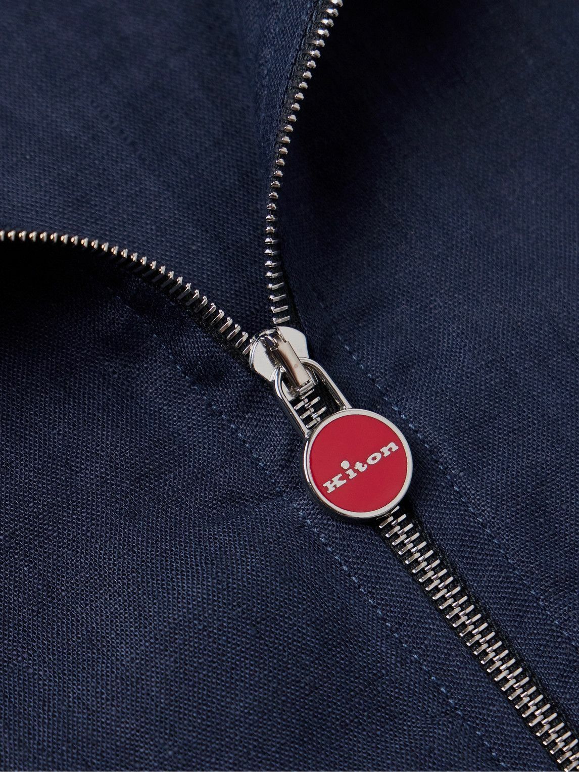 Kiton - Linen Bomber Jacket - Blue Kiton