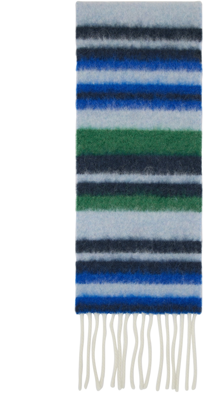 Marni Blue Stripe Scarf Marni