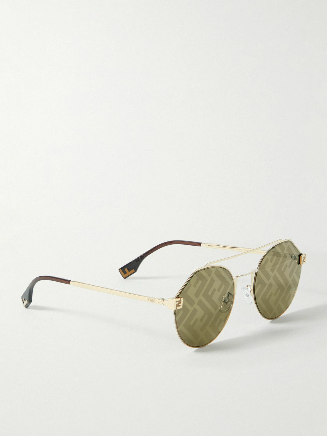 Fendi - Sky Round-Frame Gold-Tone Sunglasses Fendi