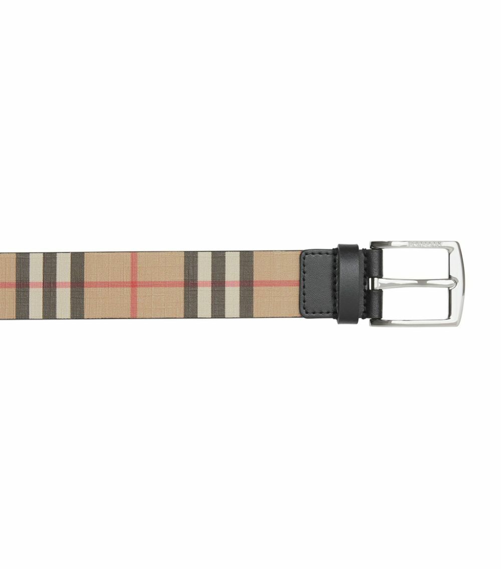 BURBERRY - Check Motif Belt Burberry