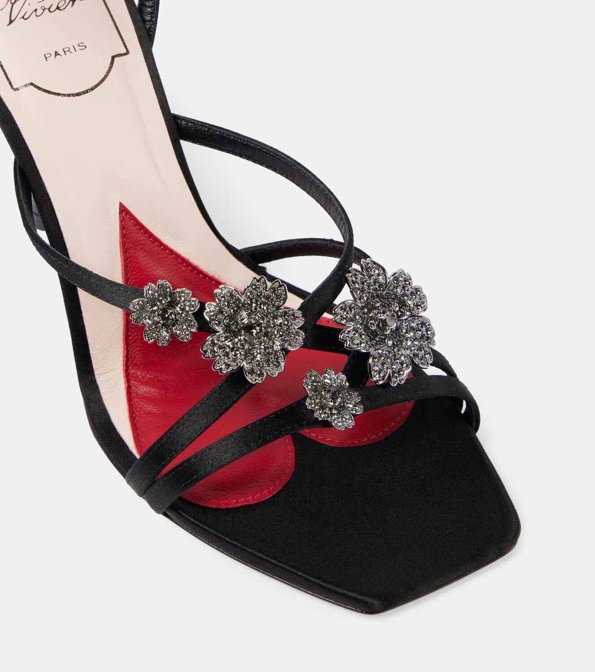 Roger Vivier I Love Vivier Flower 100 satin sandals Roger Vivier