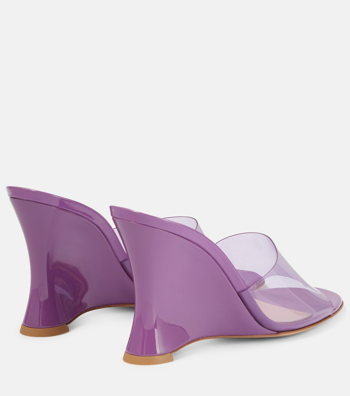 Gianvito Rossi Futura 95 PVC wedge mules Gianvito Rossi
