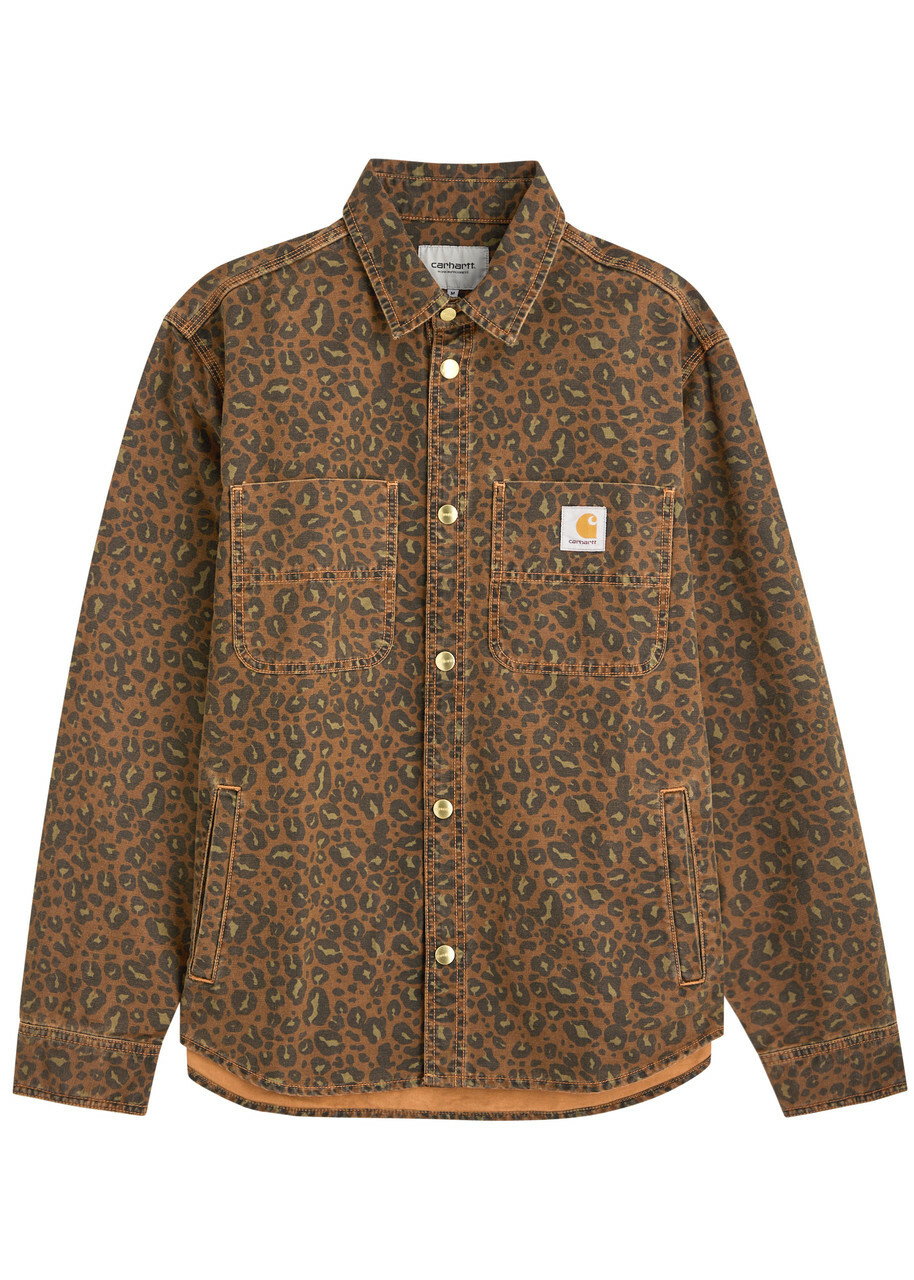 Carhartt Wip Conro Leopard-print Canvas Overshirt Brown Carhartt WIP