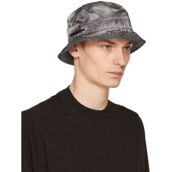 11 by Boris Bidjan Saberi Grey New Era Edition Logo Bucket Hat 11 by ...