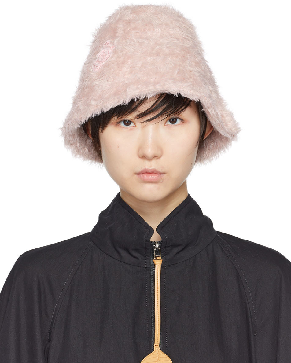 Moncler Genius 1 Moncler JW Anderson Pink Fuzzy Hat Moncler Genius