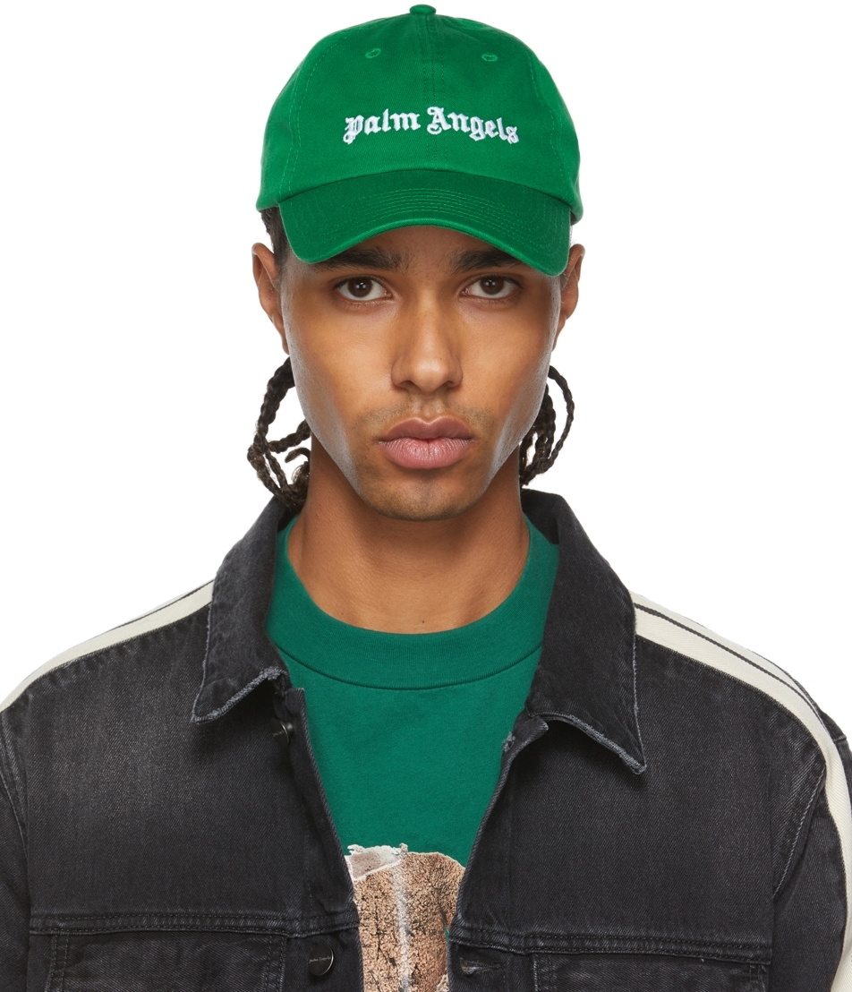 Palm Angels Green Logo Cap Palm Angels