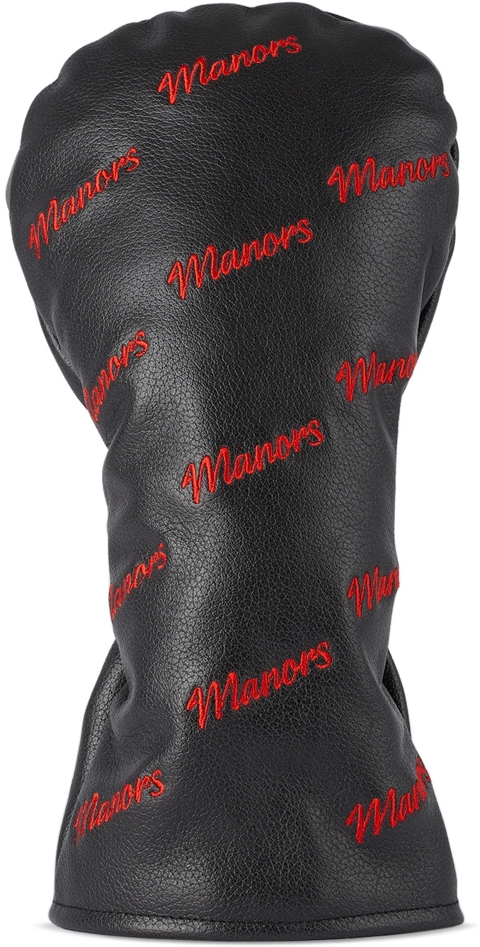 Manors Golf Black Leather Driver Cover Manors Golf