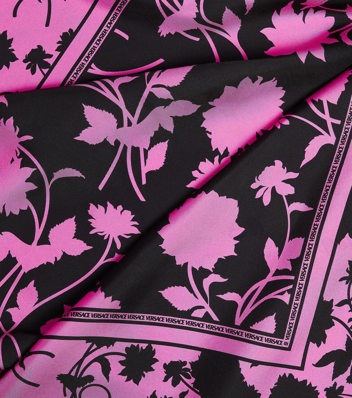 Versace Floral silk twill scarf Versace