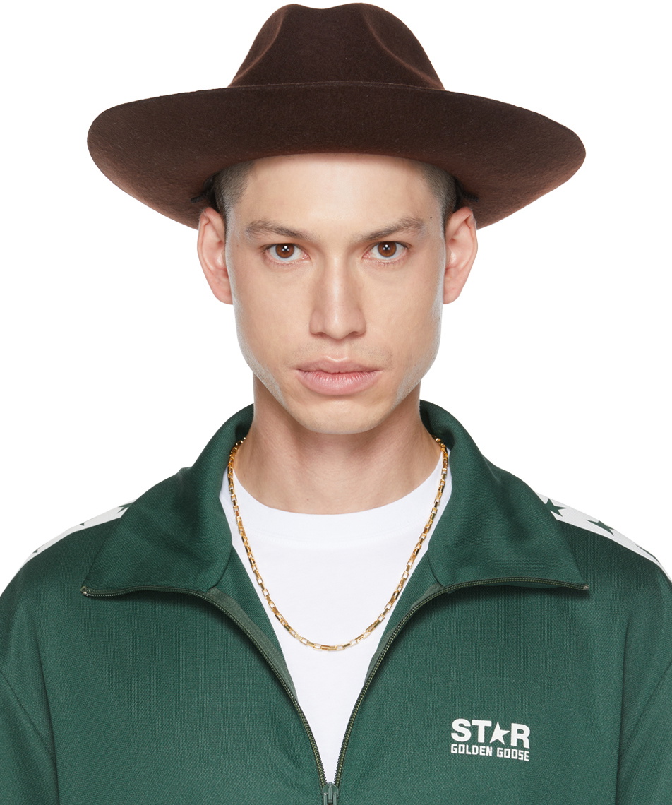 Golden Goose Brown Studded Fedora Golden Goose Deluxe Brand