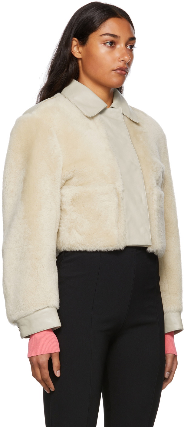 REMAIN Birger Christensen Beige Shearling Amara Jacket REMAIN Birger Christensen