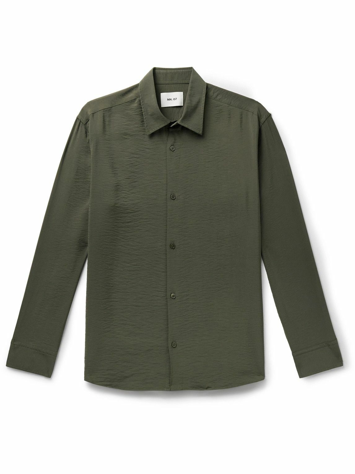 NN07 - Freddy 5971 Crinkled Modal-Blend Shirt - Green NN07
