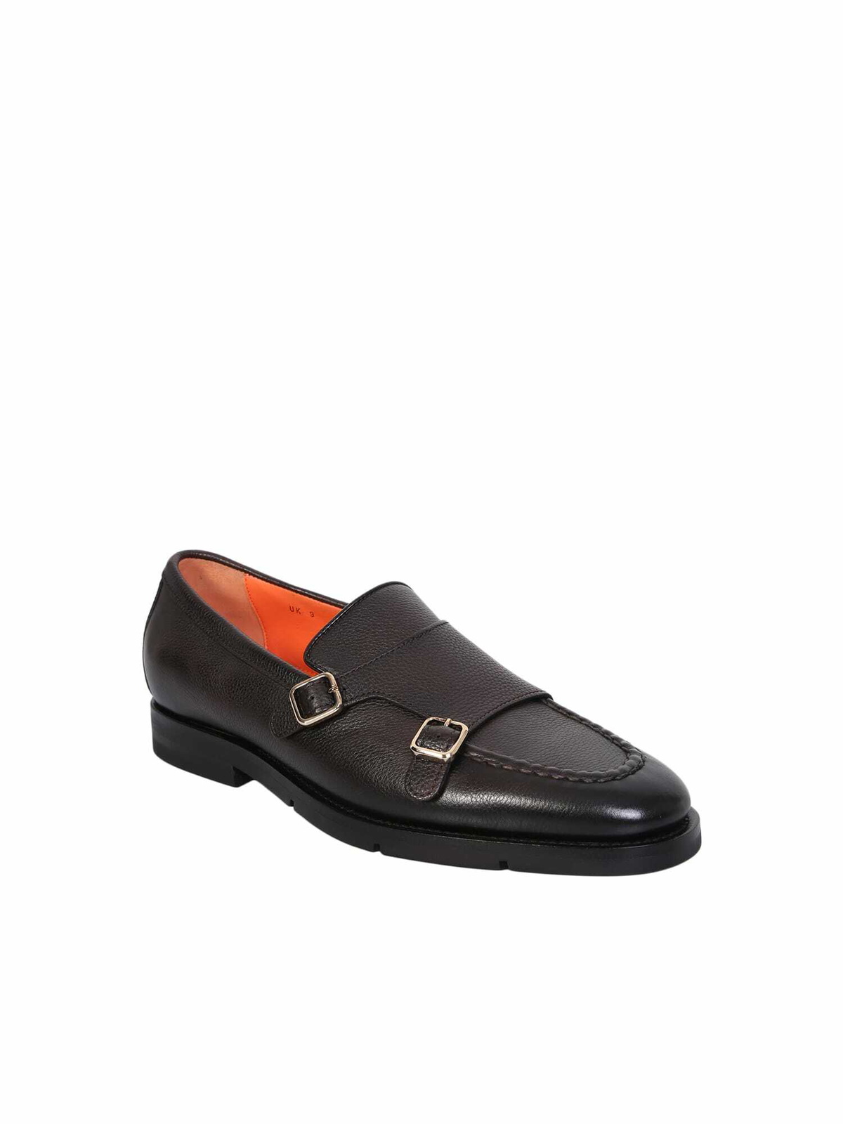 Santoni Double Strap Monk Shoes Brown Santoni