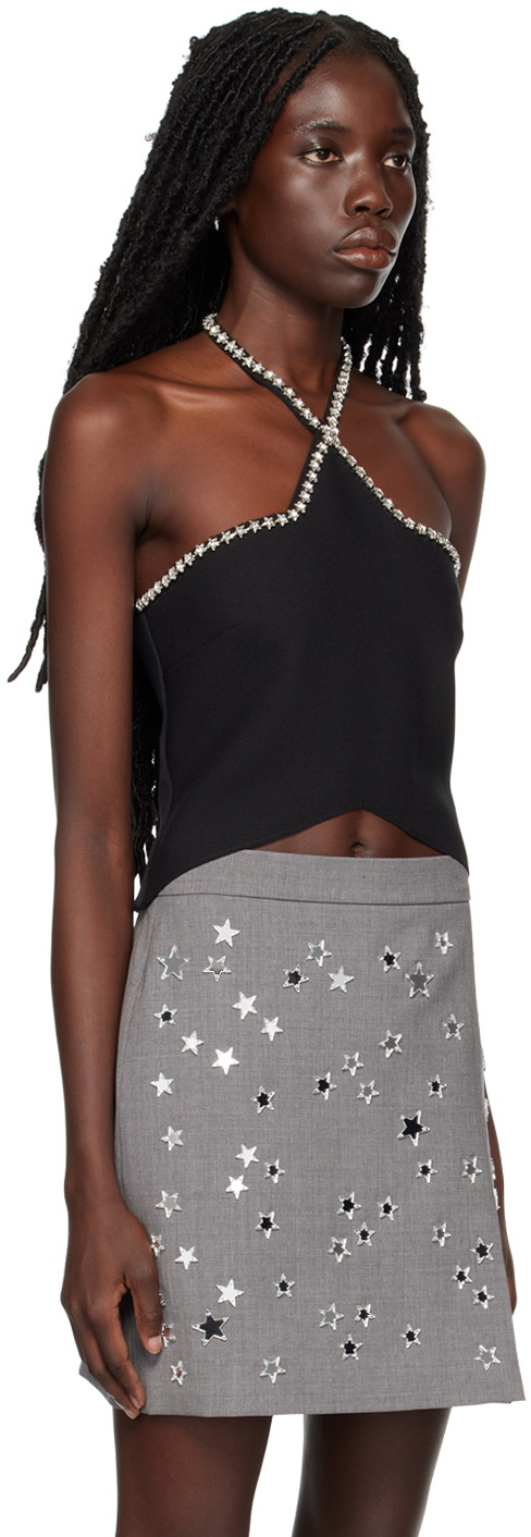 MSGM Black Star Halter Top MSGM