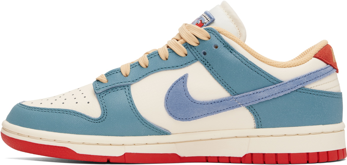 Nike White & Blue Dunk Low Premium Sneakers Nike