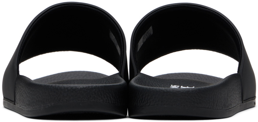 Versace Jeans Couture Black Bonded Pool Slides Versace