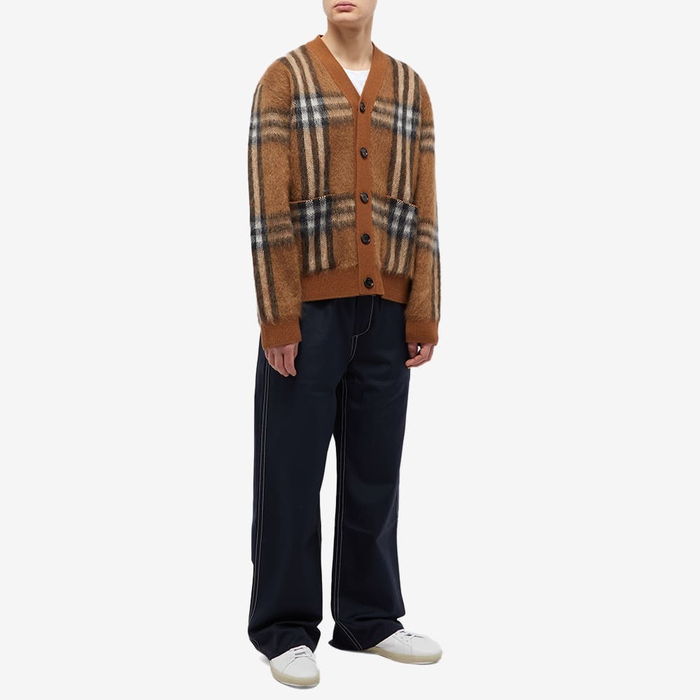 Burberry Men's Danmore Wool Mohair Check Cardigan in Dark Birch Brown ...